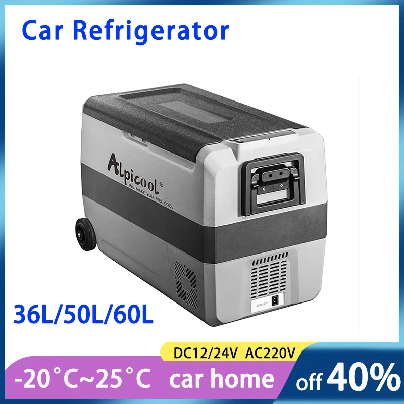 Alpicool 50/60L Car Refrigerator Portable Compressor Freezer Small ...