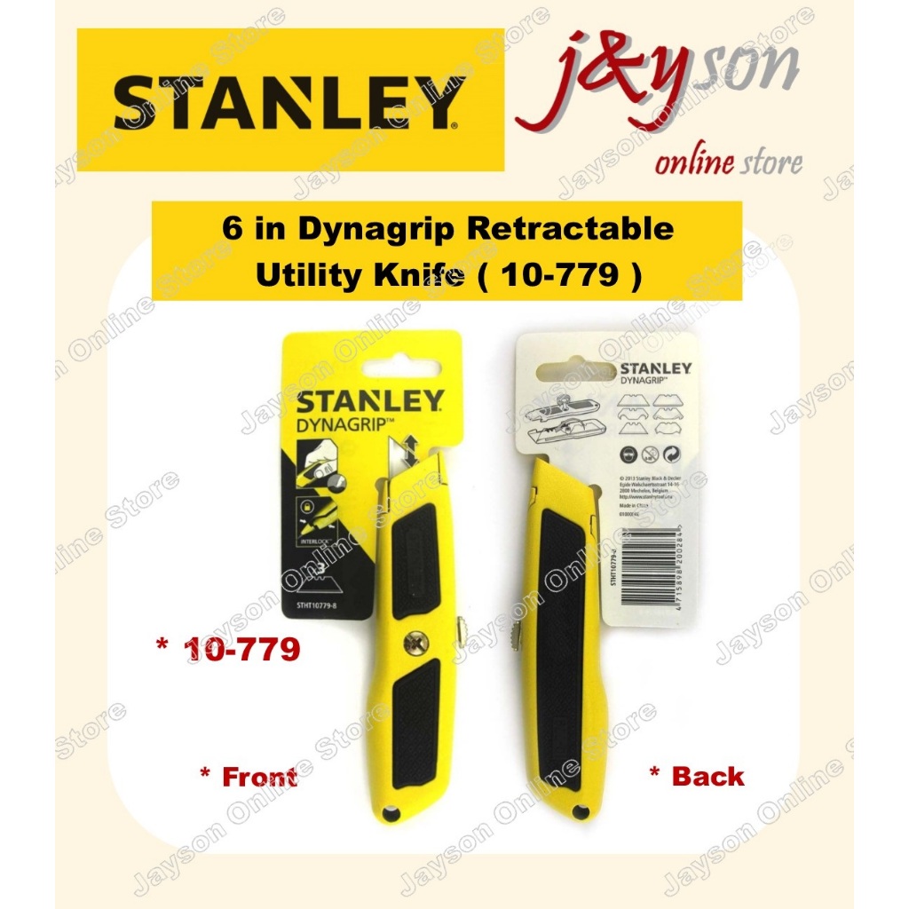 STANLEY Original 6 Inch Dynagrip Retractable Utility Knife ( 10-779 ...