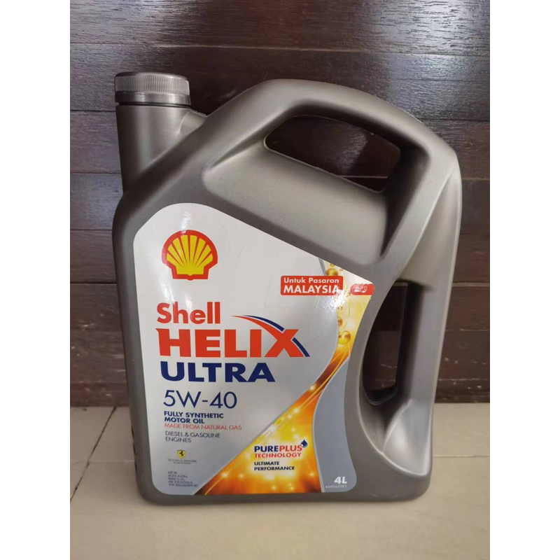 100% Original Shell Helix Ultra 5W-40 Fully Synthetic Motor Oil 4L ...