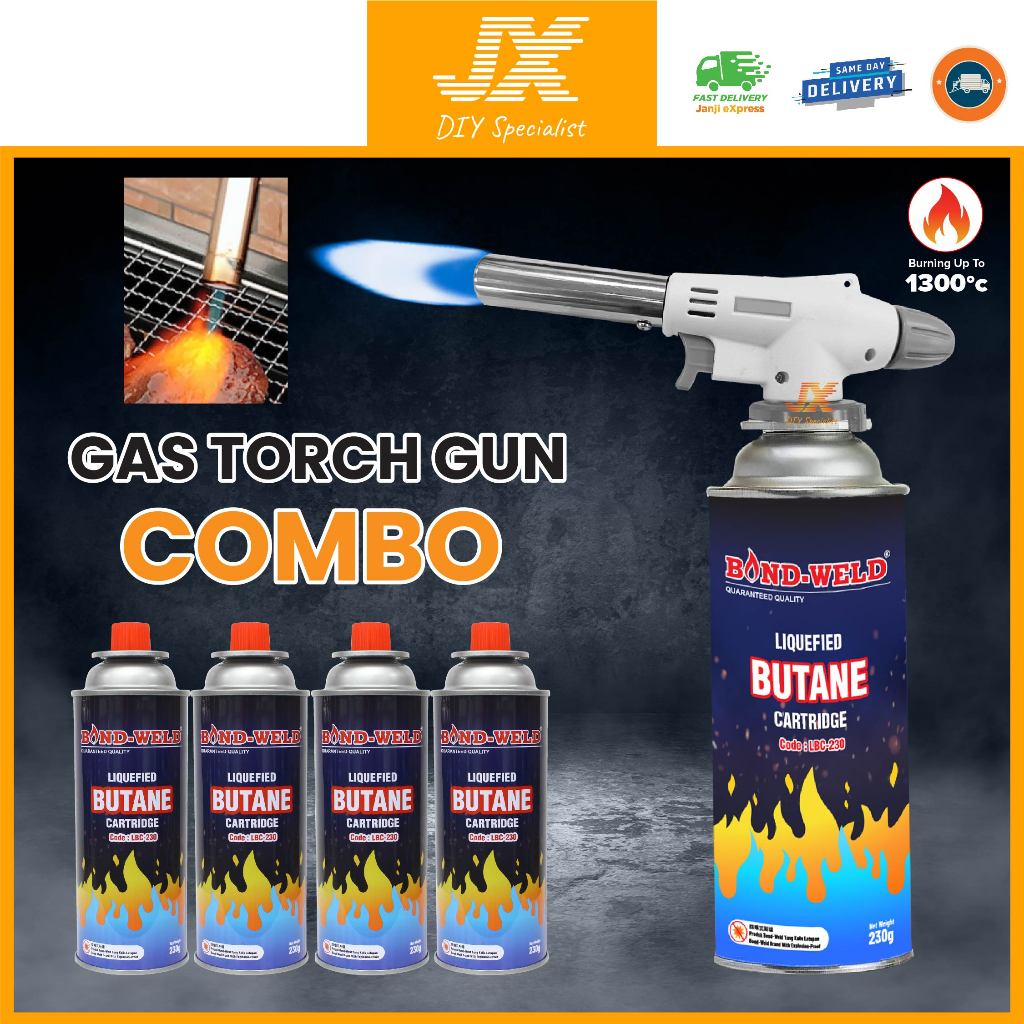 Multipurpose Gas Torch Gun Camping Butane Gas Burner Welding Flame Gun ...