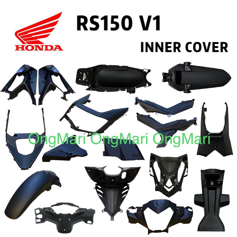 Honda RS150 V1 RSV1 K56 Inner Cover hitam Full Set RSV1/ Kaver Hitam ...