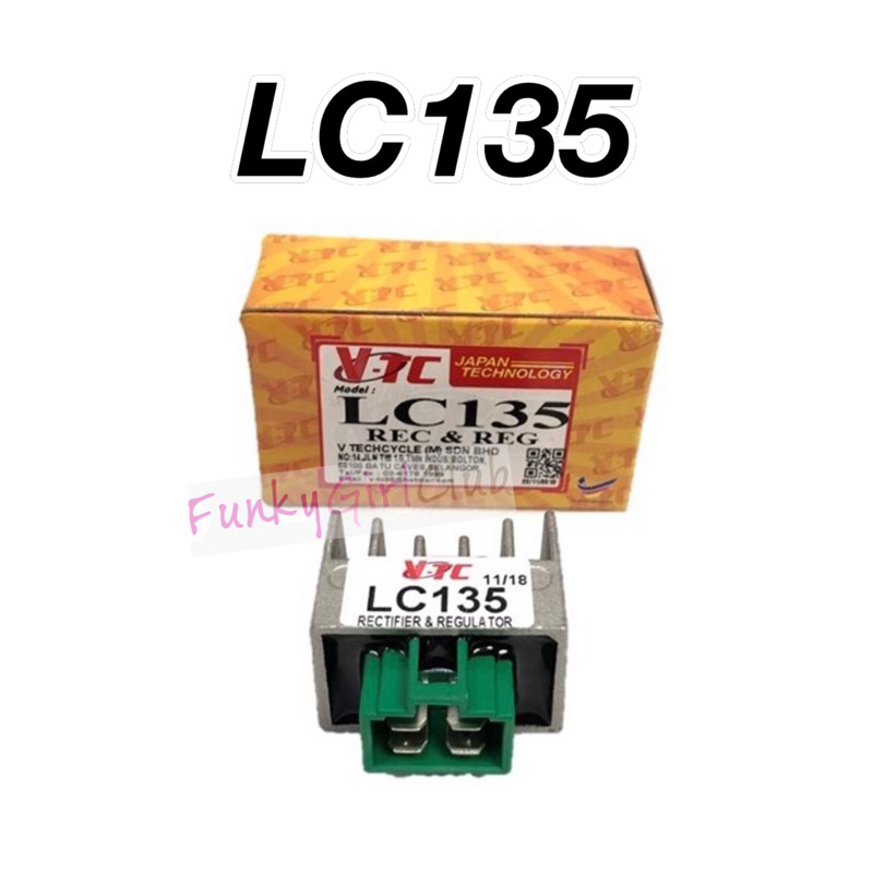 YAMAHA 135LC LC135 RECTIFIER REGULATOR KATAU KATAO KATUP VTC | Shopee ...