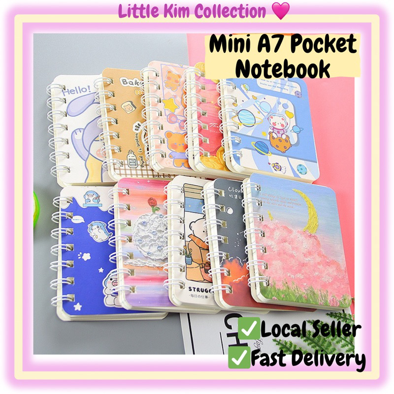 【Little Kim Collection】 Cute Mini Notebook Notepad A7 Student Things ...