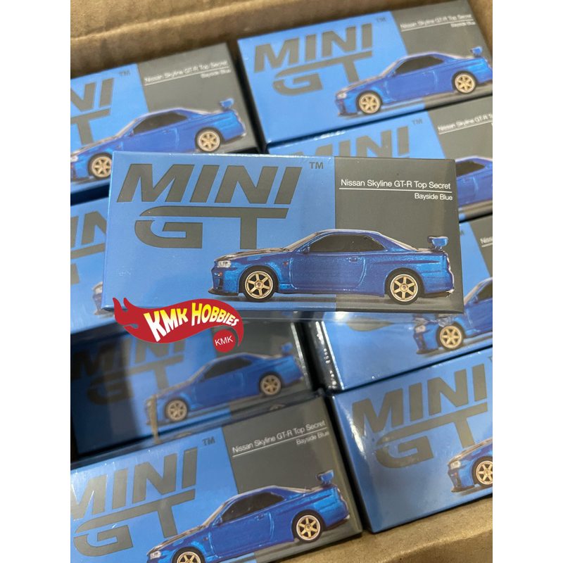 Mini GT 1:64 531 Nissan Skyline GT-R 34 Top Secret Bayside Blue🔥 ...