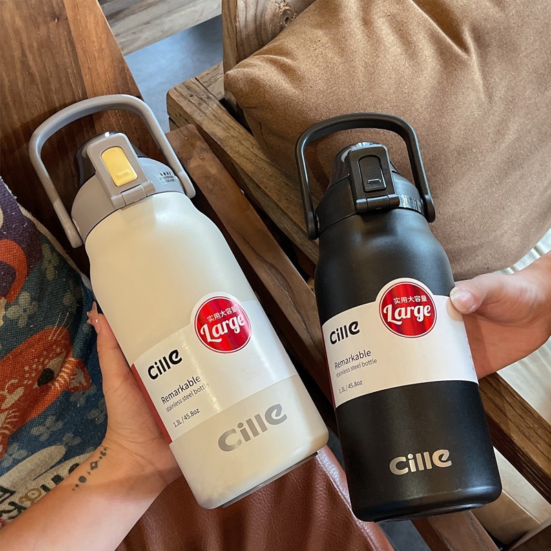1700ml Cille 316SS Stainless Steel Vacuum Flask Water Bottle Thermos Tumbler Mug Drinking Sport ...