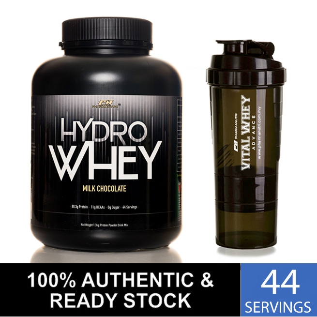 Pharmanutri Hydro Whey 1.3kg, 80.3g Protein, 44 Servings, 0g Sugar, 11g ...