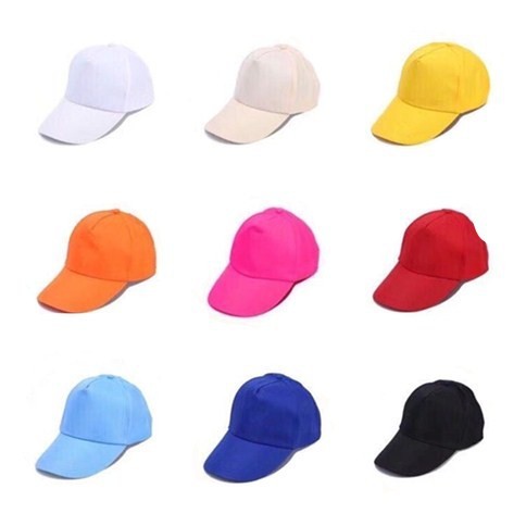 Unisex Plain Baseball High Quality Polyester Cap Adjustable Strap Topi ...