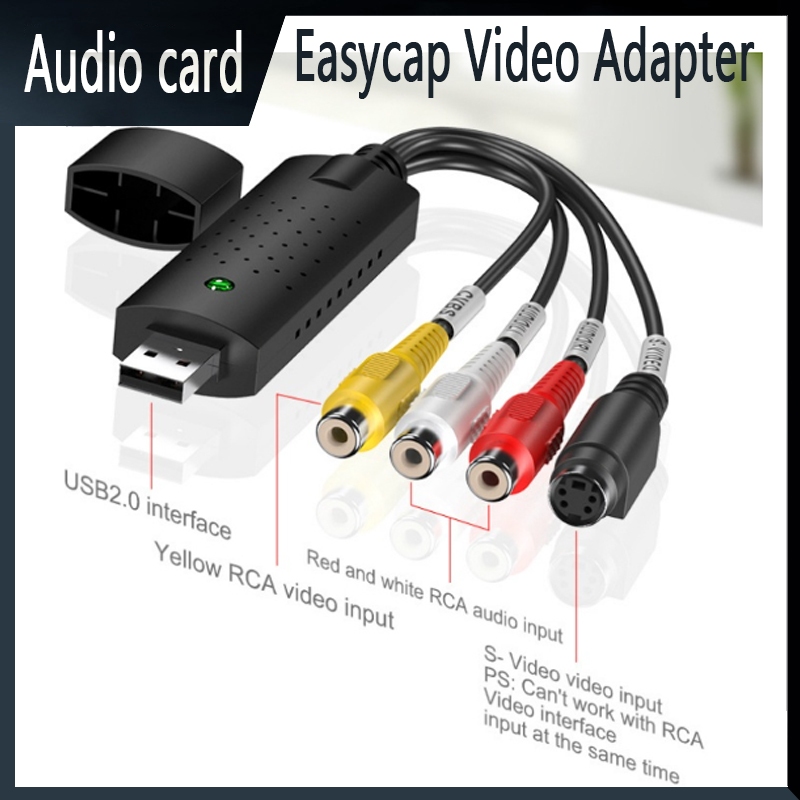 Easycap USB 2.0 Video Audio VHS to DVD Converter Capture Card Adapter HD Live Recording | Shopee ...