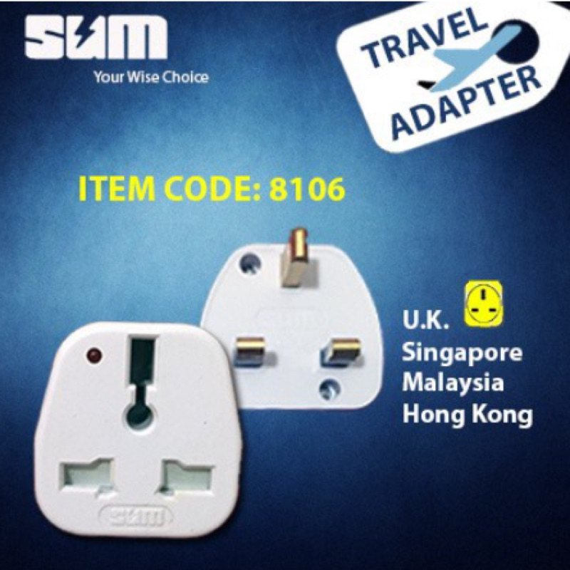 SUM Universal Adapter Adaptor China Plug 2 Pin To 3 Pin Plug Converter ...