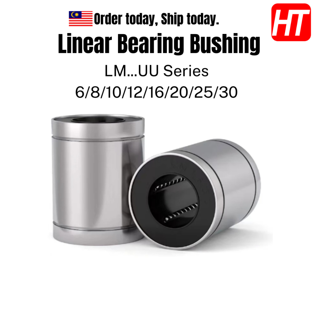 [1PC] Linear Ball Bearing Bush Bushing LM 6 8 10 12 16 20 25 30 UU ...