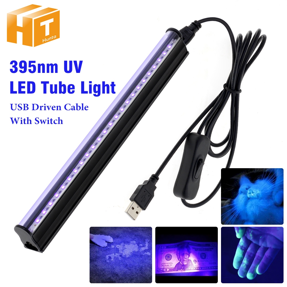 LED UV Ultraviolet Light 5V USB 395nm Lampu UV Fluorescent Black Light Tube USB Driven 1.5m ...