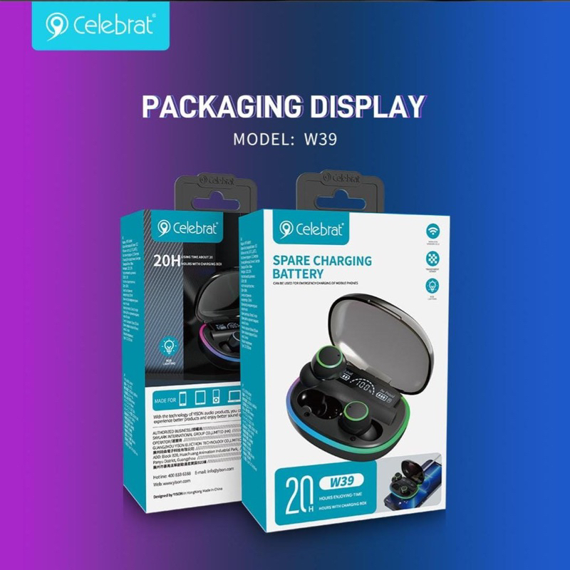 Celebrat W39 Tws Truly Wireless Bluetooth Earbuds | Shopee Malaysia