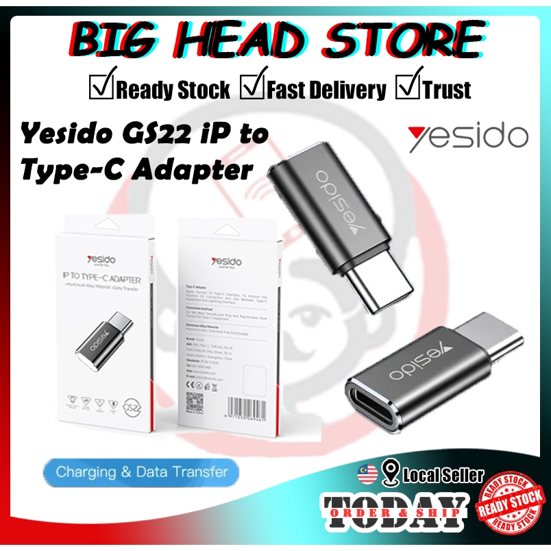 Yesido GS05 GS22 Fast Data Transfer iP to Type-C Adapter/Micro to iP Convertor/Audio Adapter 3 ...