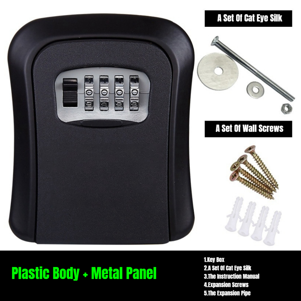 【Ready Stock】Hanging Safe Key Box Portable Key Storage Lock Box Peti ...