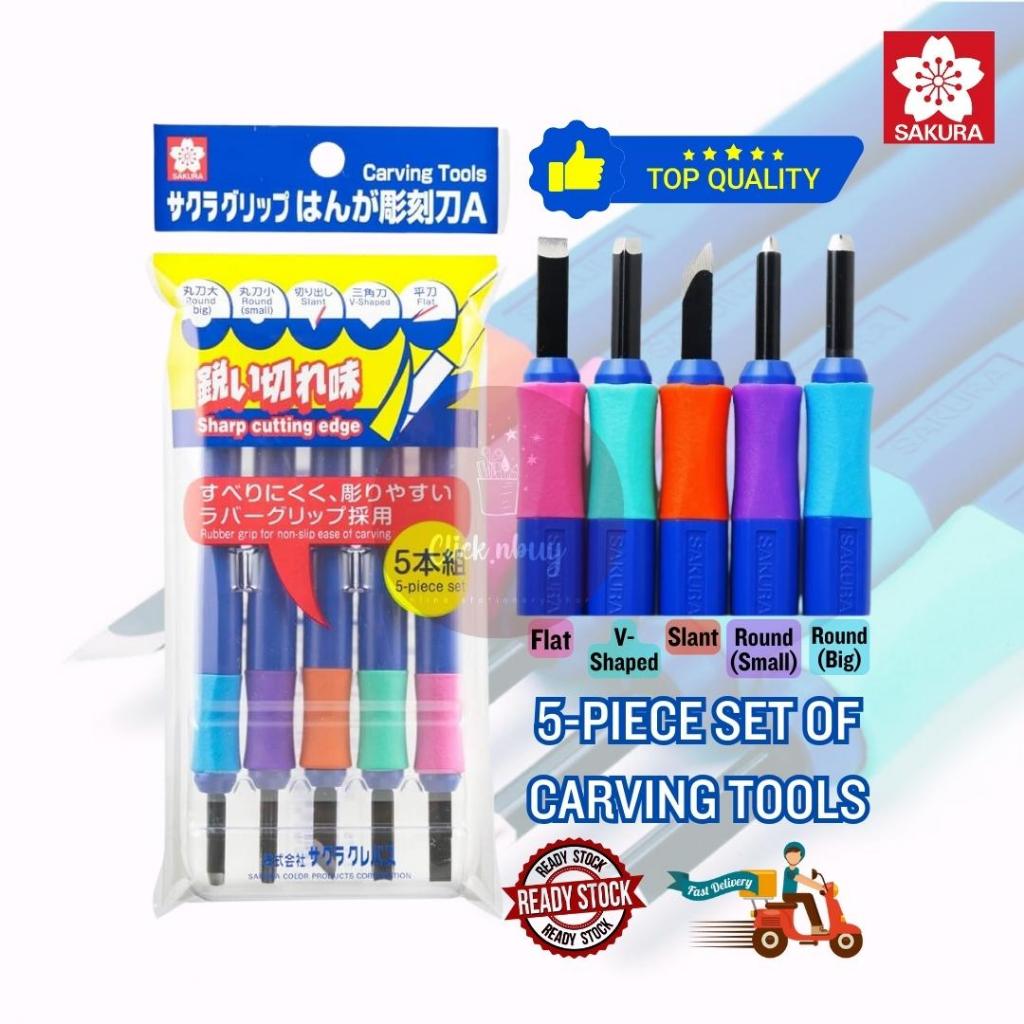 HIGH QUALITY SAKURA Carving Tools Set (5-Piece Set) | Shopee Malaysia