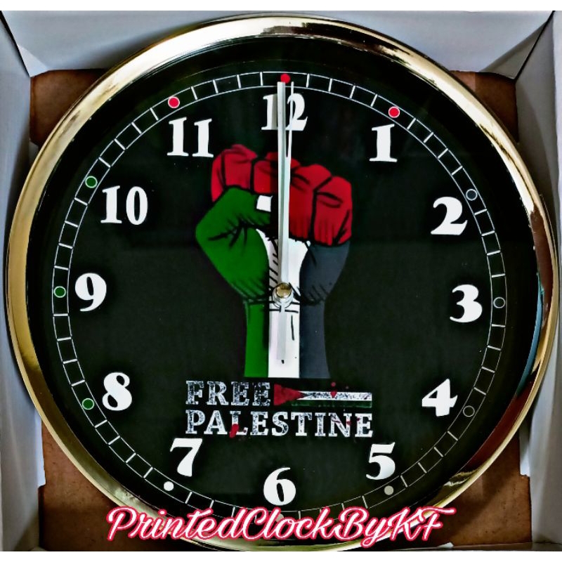 🎊🌿FREE PALESTINE WALL CLOCK🌿💫 | Shopee Malaysia