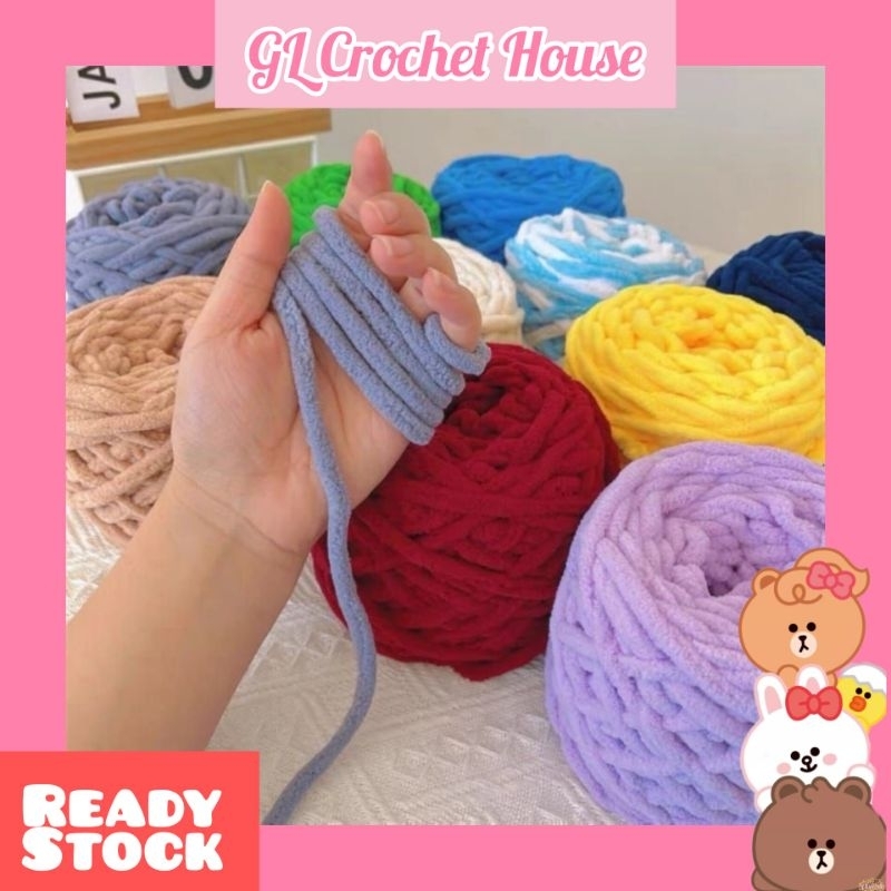 Microfiber soft chunky yarn 90-100g | Shopee Malaysia