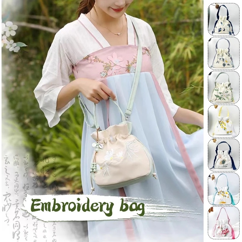 daidai (Ready Stock) Suzhou Silk Hand Embroidery Art Bag Chinese Canvas ...