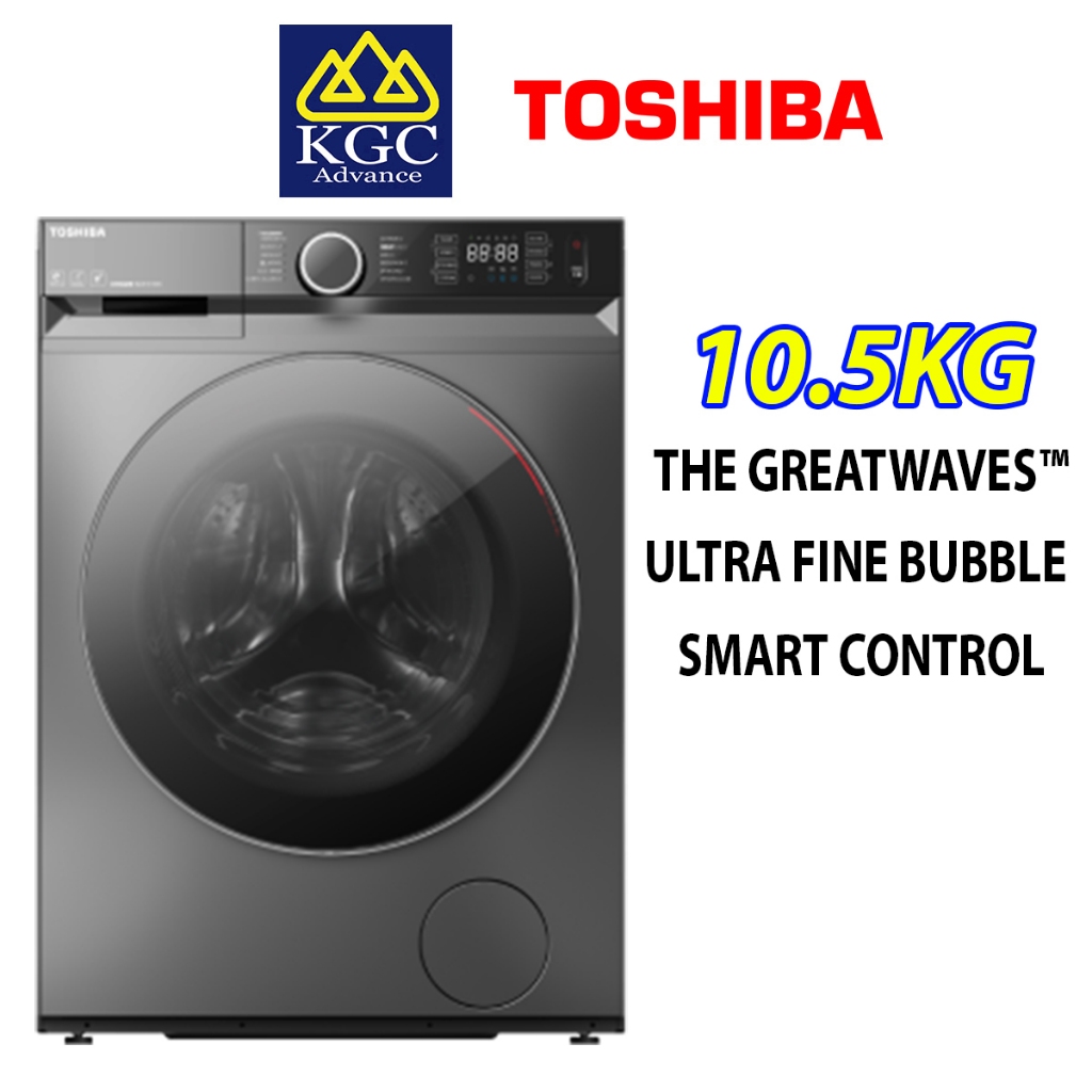 [Free Shipping] Toshiba 10.5KG TW-BK115GF4M(SK) FRONT LOAD WASHER Deep Clean Matters Inverter ...