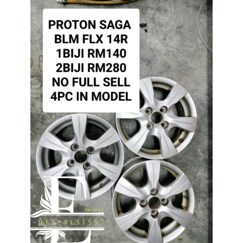 USED SPORT RIM 14 INCH ORIGINAL PROTON SAGA BLM / FLX BOLEH SELL 1PC ...