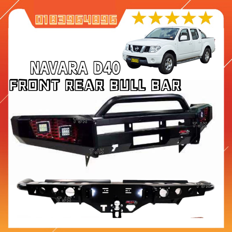 HEAVY DUTY 4x4 NAVARA D40 FRONT BULL BAR REAR BULL BAR DEPAN BUMPER ...
