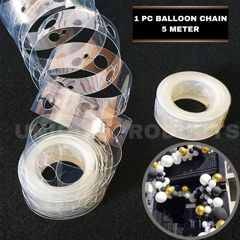5 Meters Balloons Double Hole Arch Flexible Chain Balloon Strip Balloon ...