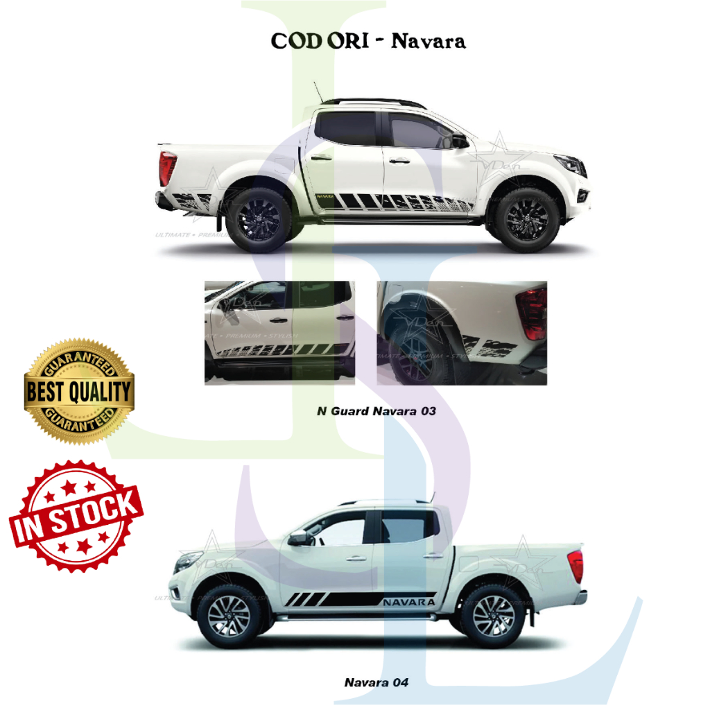 NISSAN NAVARA Sticker Body Side Lining (10 Designs) - 4X4, VGS TURBO ...