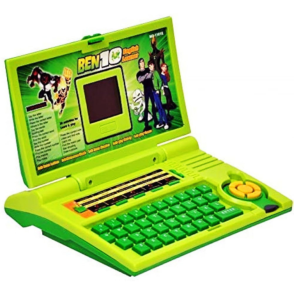 Battery Operated Early Learning Green Ben 10 English Learner Laptop For ...