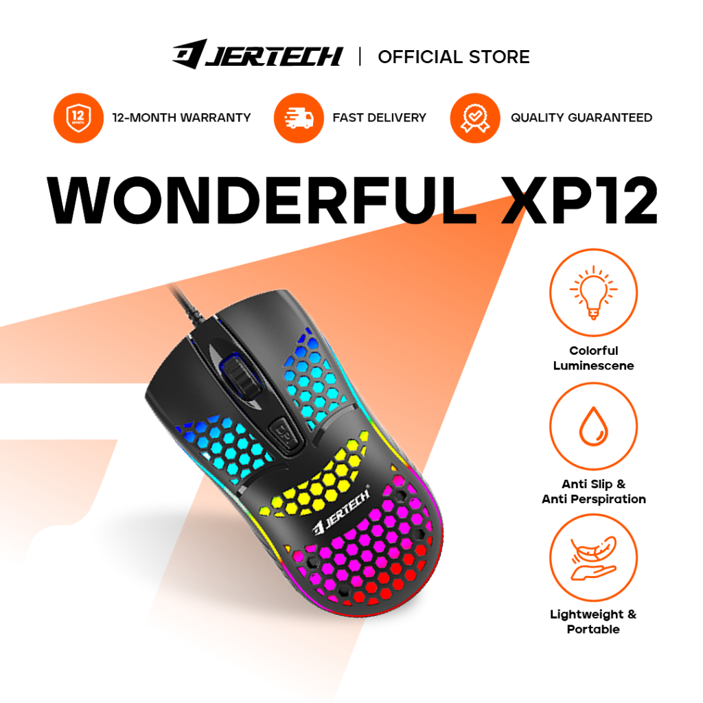 Jertech XP12 Wonderful Wired Gaming Mouse - Black / Pink / White / Blue ...