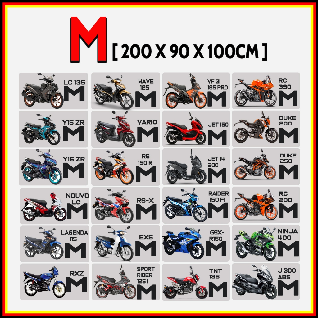 7 Size Waterproof Motorcycle Motor Bike Scooter Moto Cover Package Rain ...
