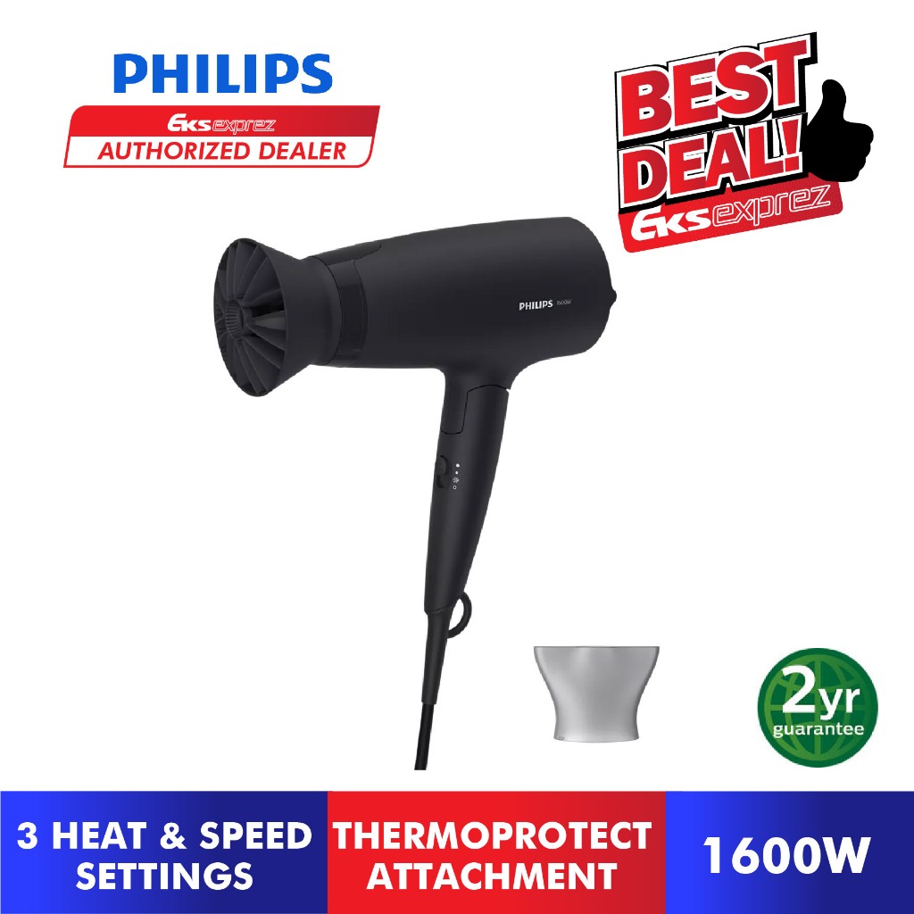 Philips Hair Dryer 3000 Series BHD308 (1600W) with Foldable handle (BHD308/13) | Shopee Malaysia