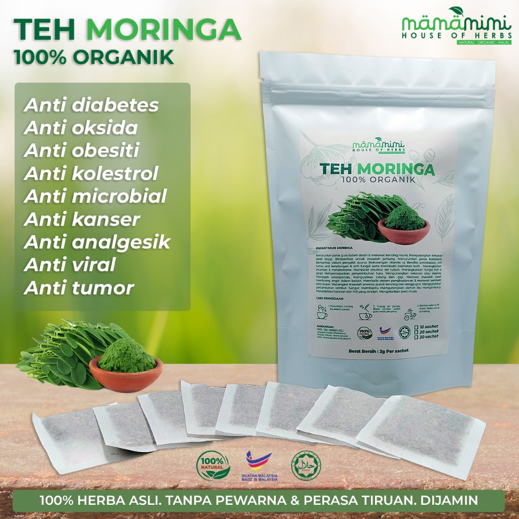 Teh Uncang Moringa Oleifera / Daun Kelor 10/20/30 Sachet | Shopee Malaysia