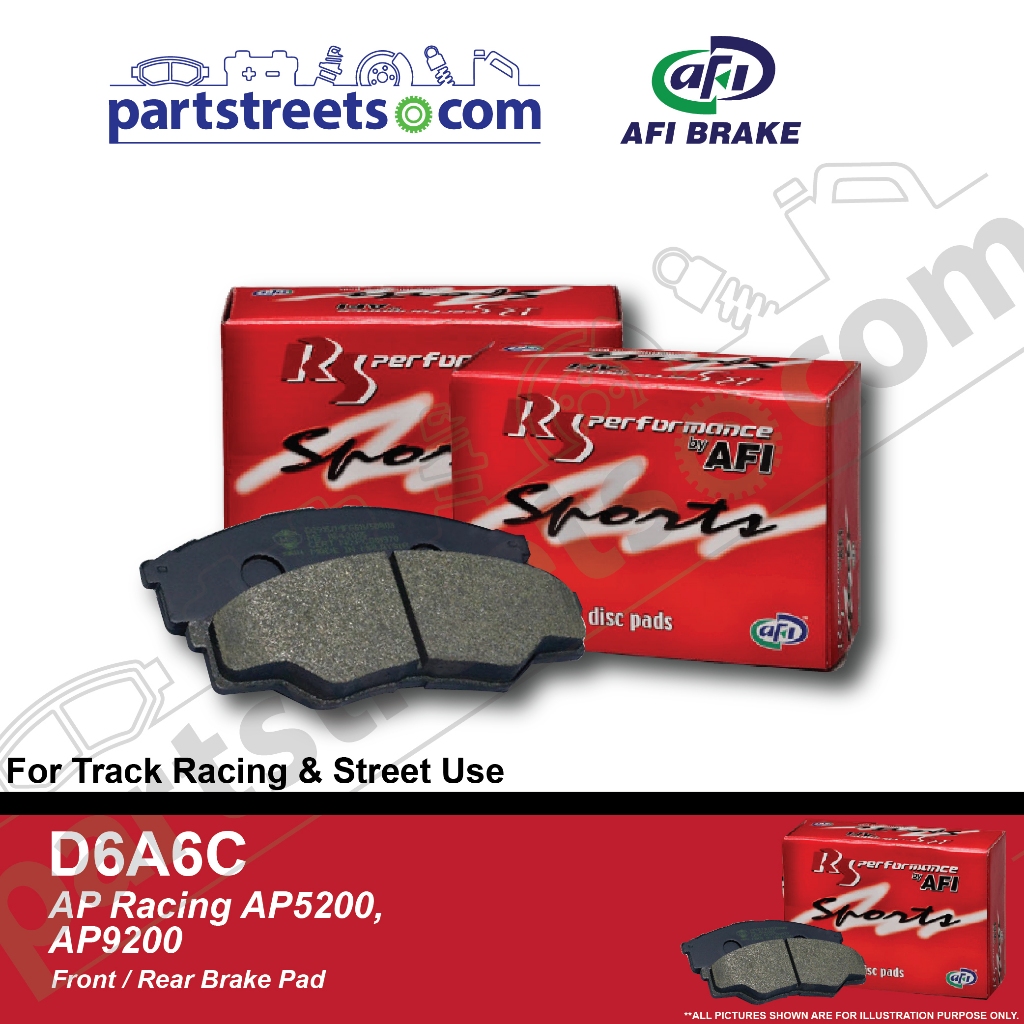 RS Sport Racing Performance Brake Pad - AP Racing AP5200 - D6A6C (1set ...