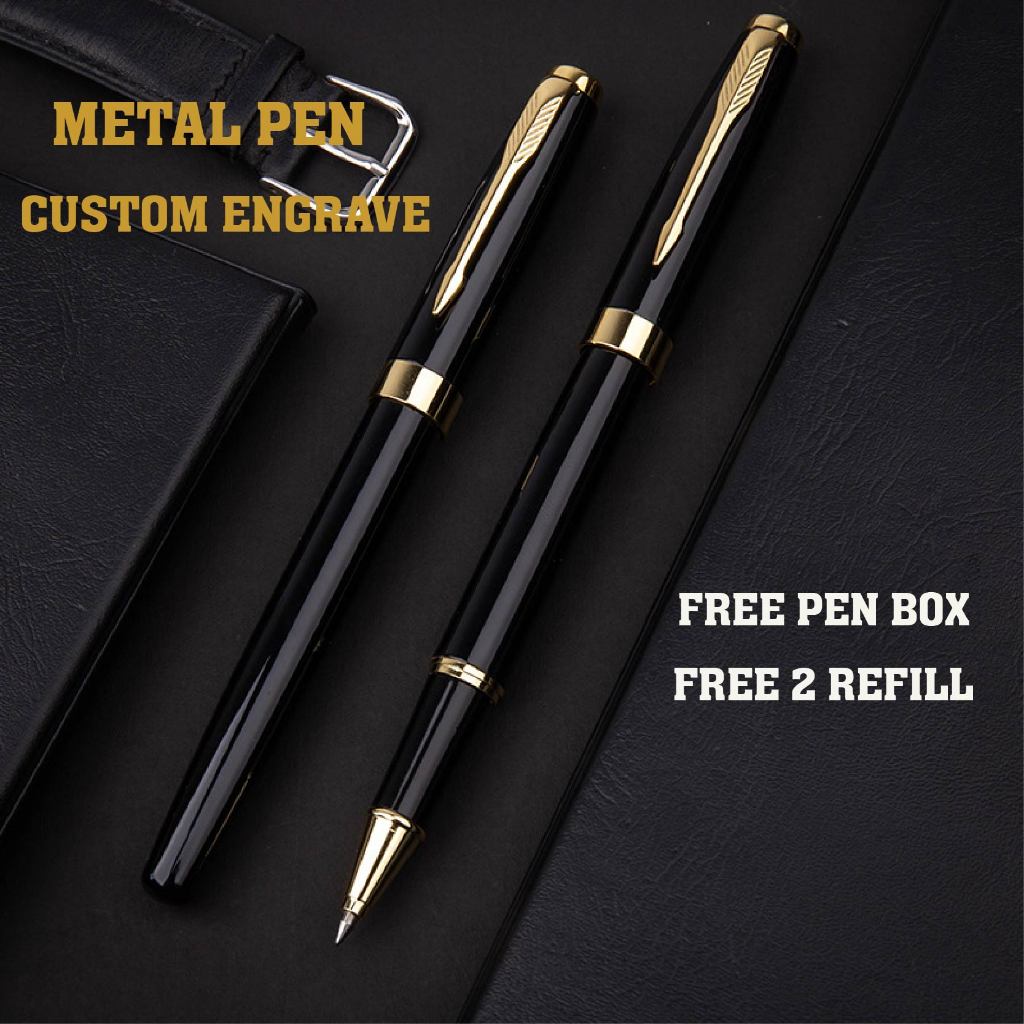 CUSTOM ENGRAVE Top High-End Metal Pen Metal 0.5mm Pen P010 FREE Pen Box ...