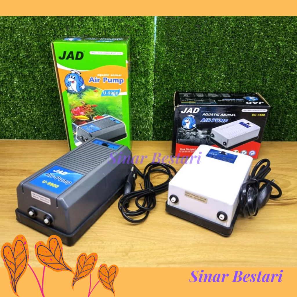 JAD POWERFUL Air Pump PAM 2 Output angin oxygen bubble aquarium Fish o2 ...