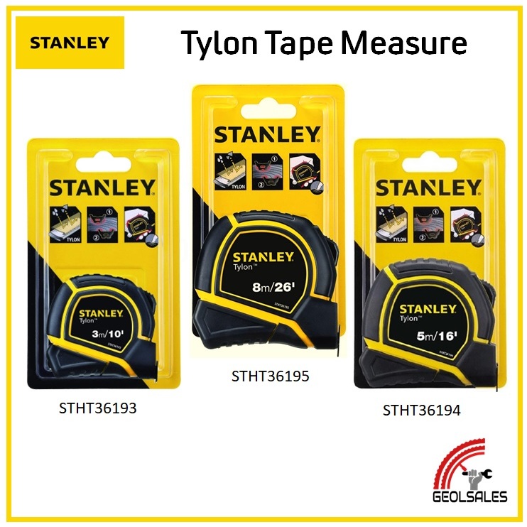 Stanley 3m / 5m / 8m Tylon Measuring Tape (36193 / 36194 / 36195 ...