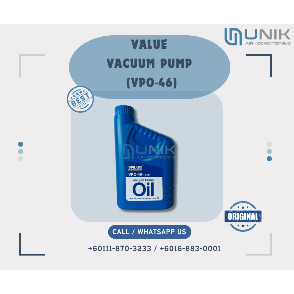 VALUE® VACUUM PUMP OIL (VPO-46) - 1 LITRE | Shopee Malaysia