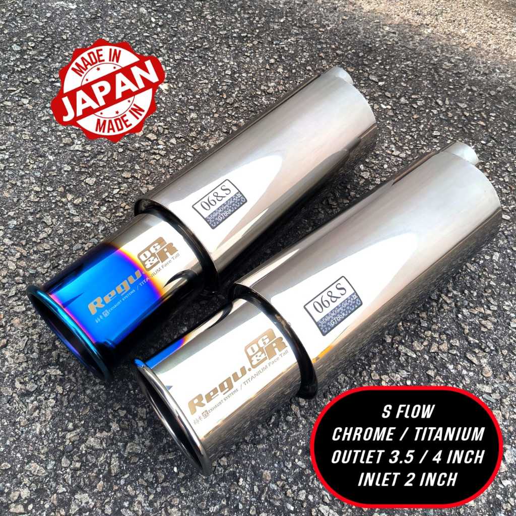 Regu 06 S Flow Exhaust Titanium Biru Stainless Steel Ekzos Muffler ...