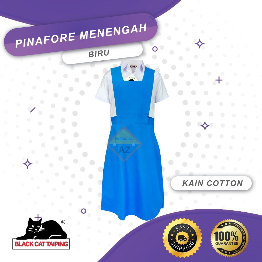Combo Deal Sepasang ~ Pinafore Menengah Gaun Side Zip 中学蓝裙 旁边拉链 Black ...