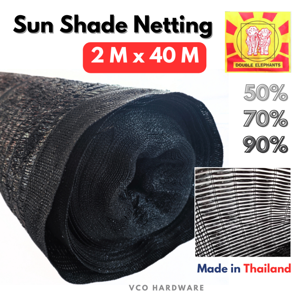 [ 2 Meter X 40 Meter ] Double Elephants Sun Shade / Orchid Shading Netting / Garden Net / Jaring ...