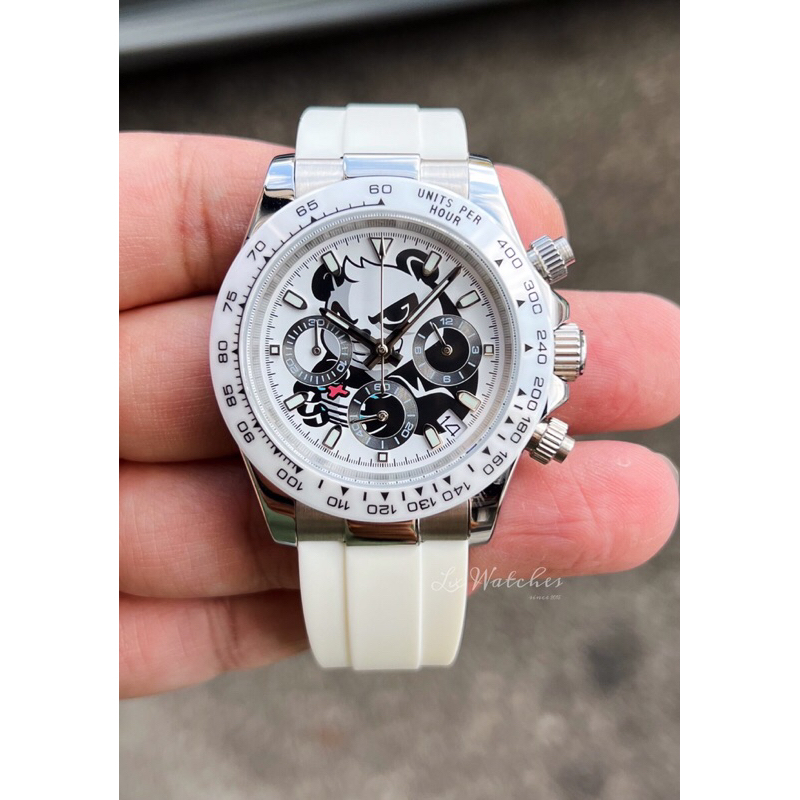 Seiko Mods panda white rubber band timer daytona seikolex quartz Seiko ...