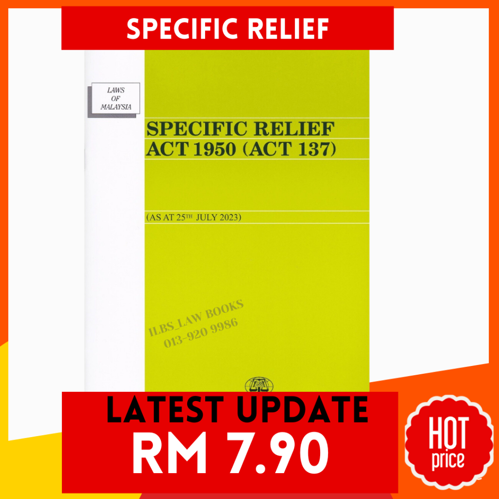 Specific Relief Act 1950 (Act 137) [As At 25th July 2023] - ILBS ...