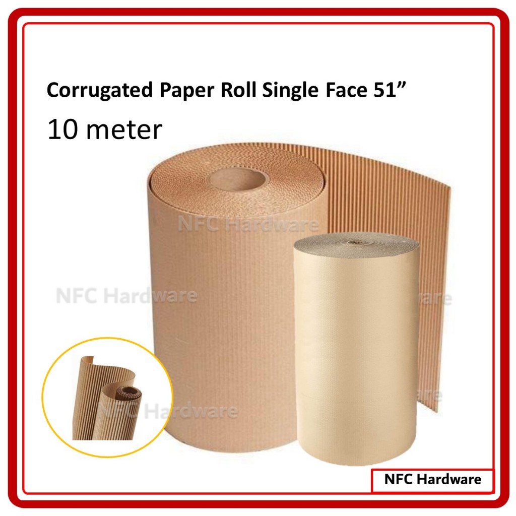 Corrugated Paper Roll Single Face 51" x 10 Meter | Shopee Malaysia