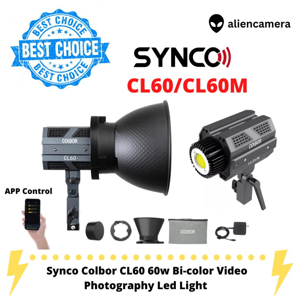 Synco COLBOR CL60 65W COB For Photo Studio Light Photography Lamp Lighting for Shooting Light ...