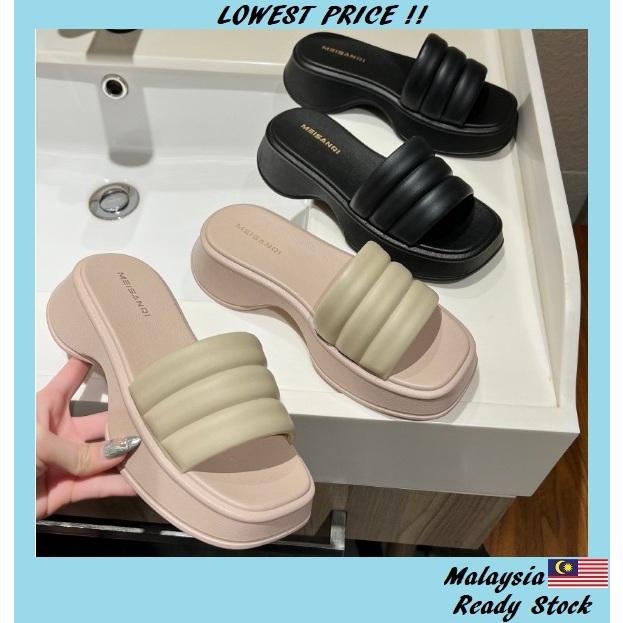 M21 Thick Women's Sandal Comfortable Kasut Wanita Casual Wedges slip on ...
