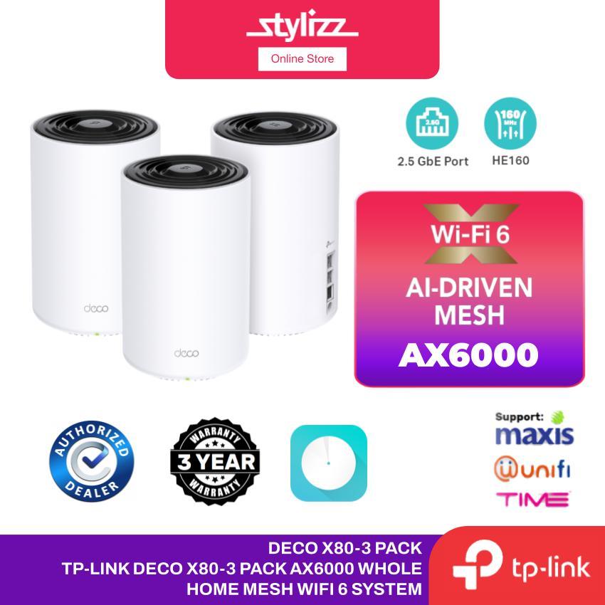 TP-LINK DECO X80 PACK AX6000 WHOLE HOME MESH WIFI 6 SYSTEM | Shopee ...