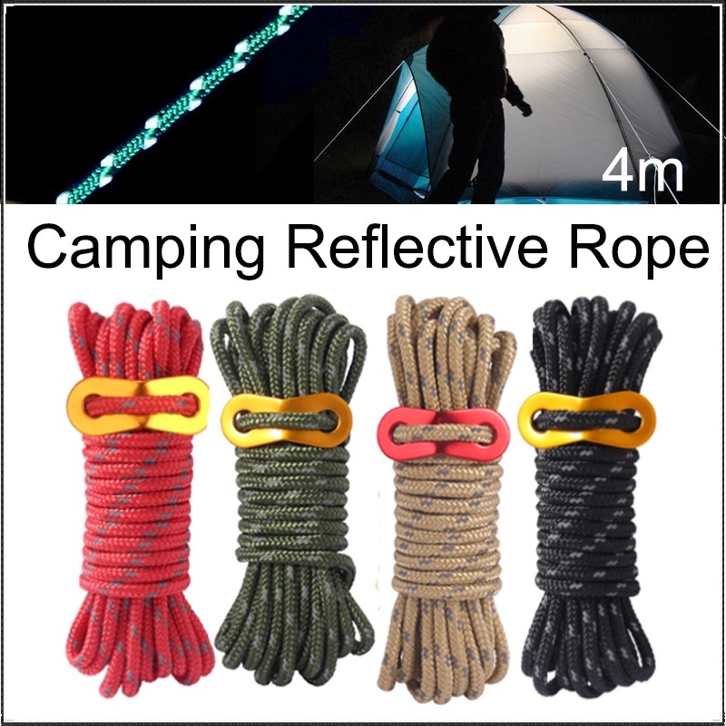 4M Multifunction Camping Tent Rope Core-spun Parachute Cord Lanyard ...