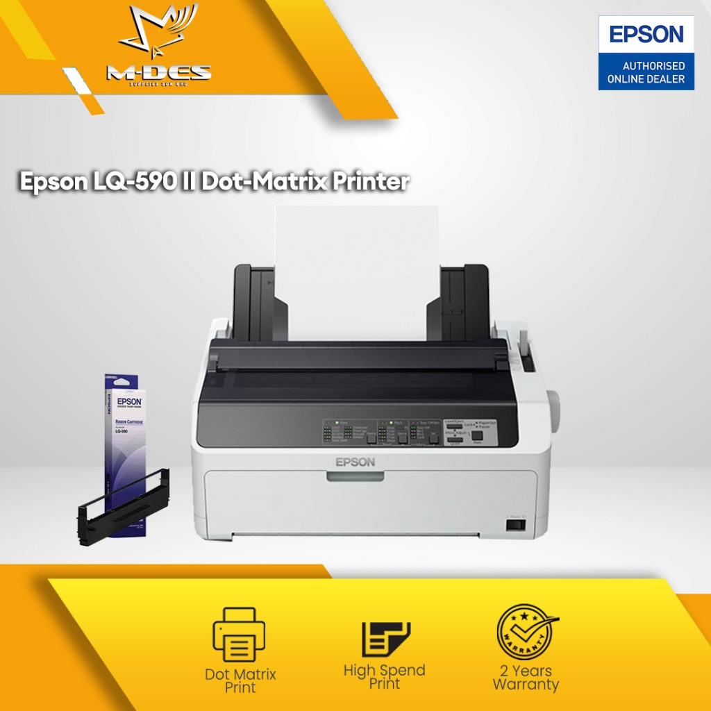 Epson LQ-590II A4 24-Pin USB Dot-Matrix Printer / Epson LQ590 LQ-590 ...