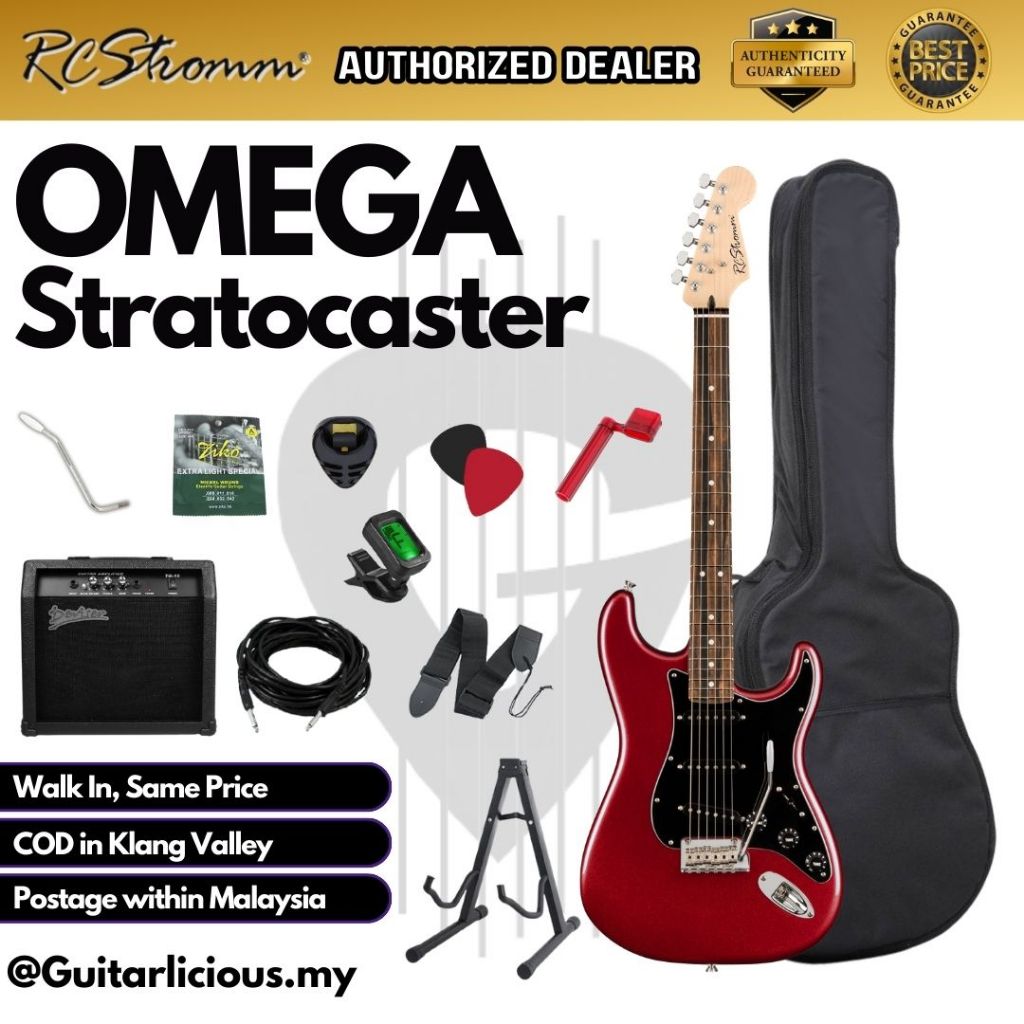 OMEGA Series (Rainbow Color) Stratocaster Electric Guitar Tremolo (SSS ...