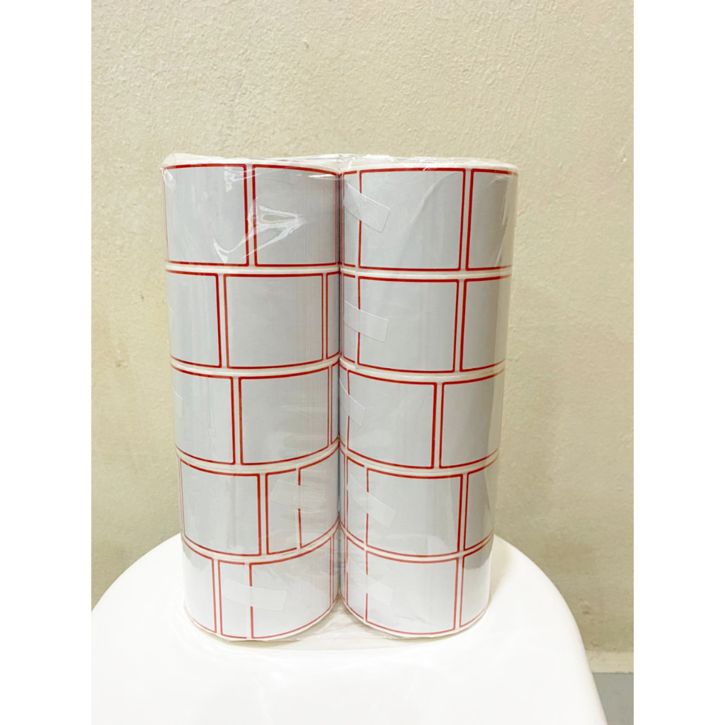 40x46mm Thermal Weighing Scale Label / Sticker (Red Frame Thermal ...